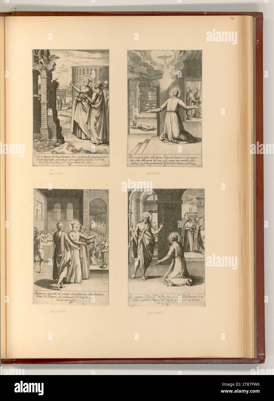 Luca Ciamberlano (Engraver) Scenes from the life of St. Philipp Neri ...