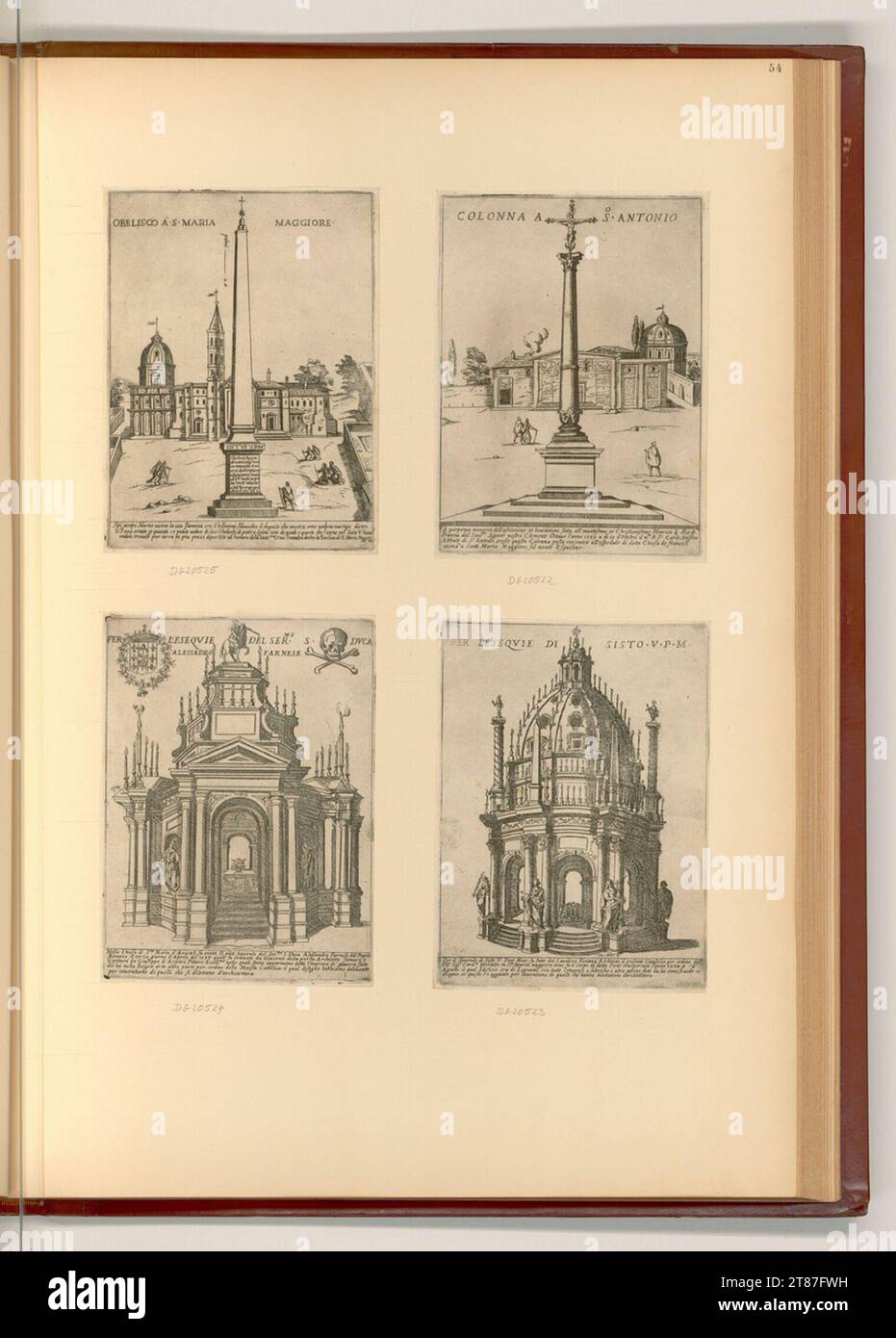 Giovanni Maggi (Engraver) Antiquity and modern buildings in Rome ...