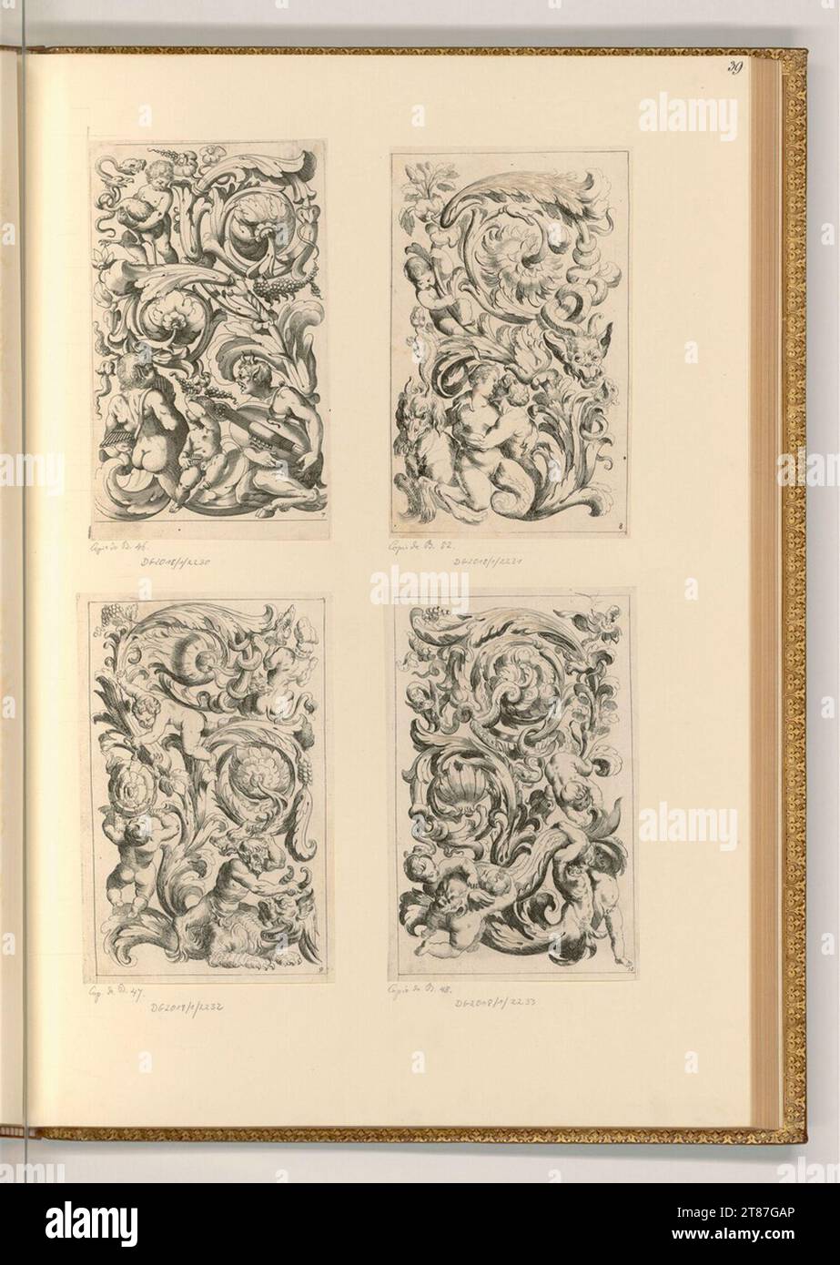 unbestimmt (Engraver) Grotesque ornamentation. etching 1719 , 1719 ...