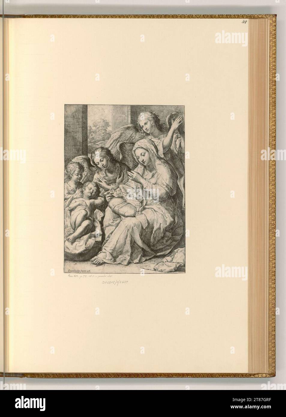 Francesco Cozza (Engraver) Mary with the sleeping child of Jesus and ...