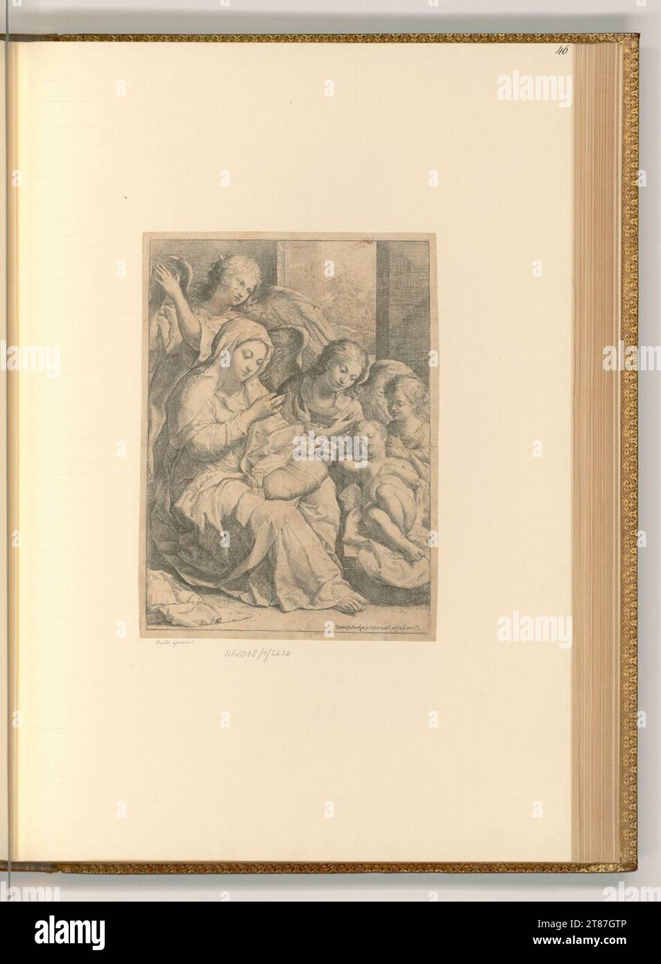 Francesco Cozza (Engraver) Mary with the sleeping child of Jesus and ...