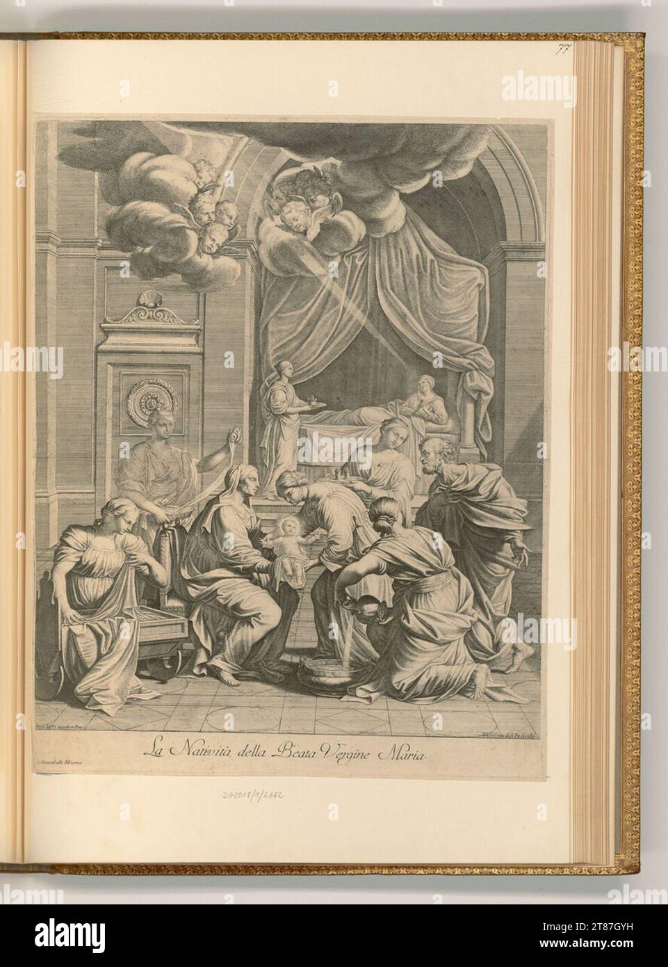 Teresa del Po (Engraver) The birth of Mary. Etching, copper engraving ...