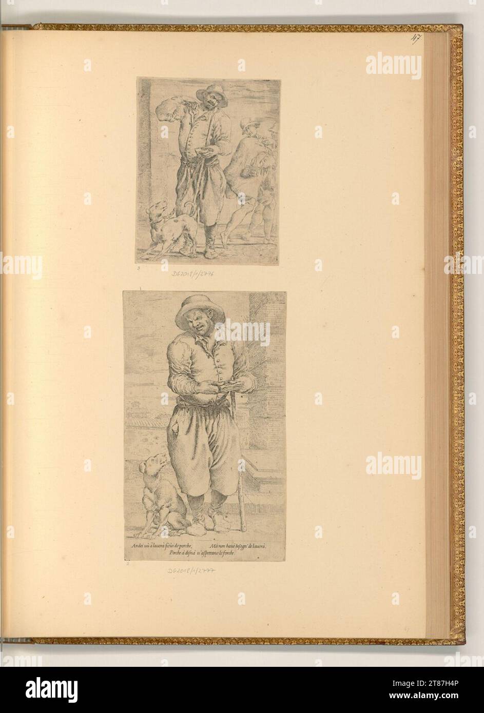 Pietro Faccini (Engraver) The blind beggar. etching 1580-1602 , 1580/ ...