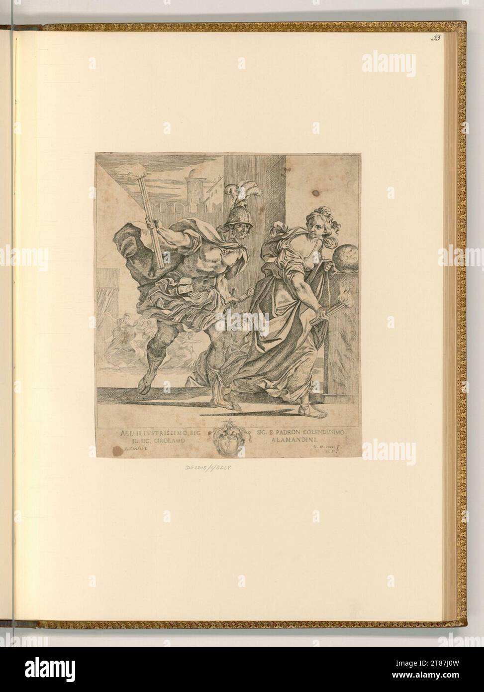 Giovanni Maria Viani (Engraver) Alexander and Thais are on fire ...