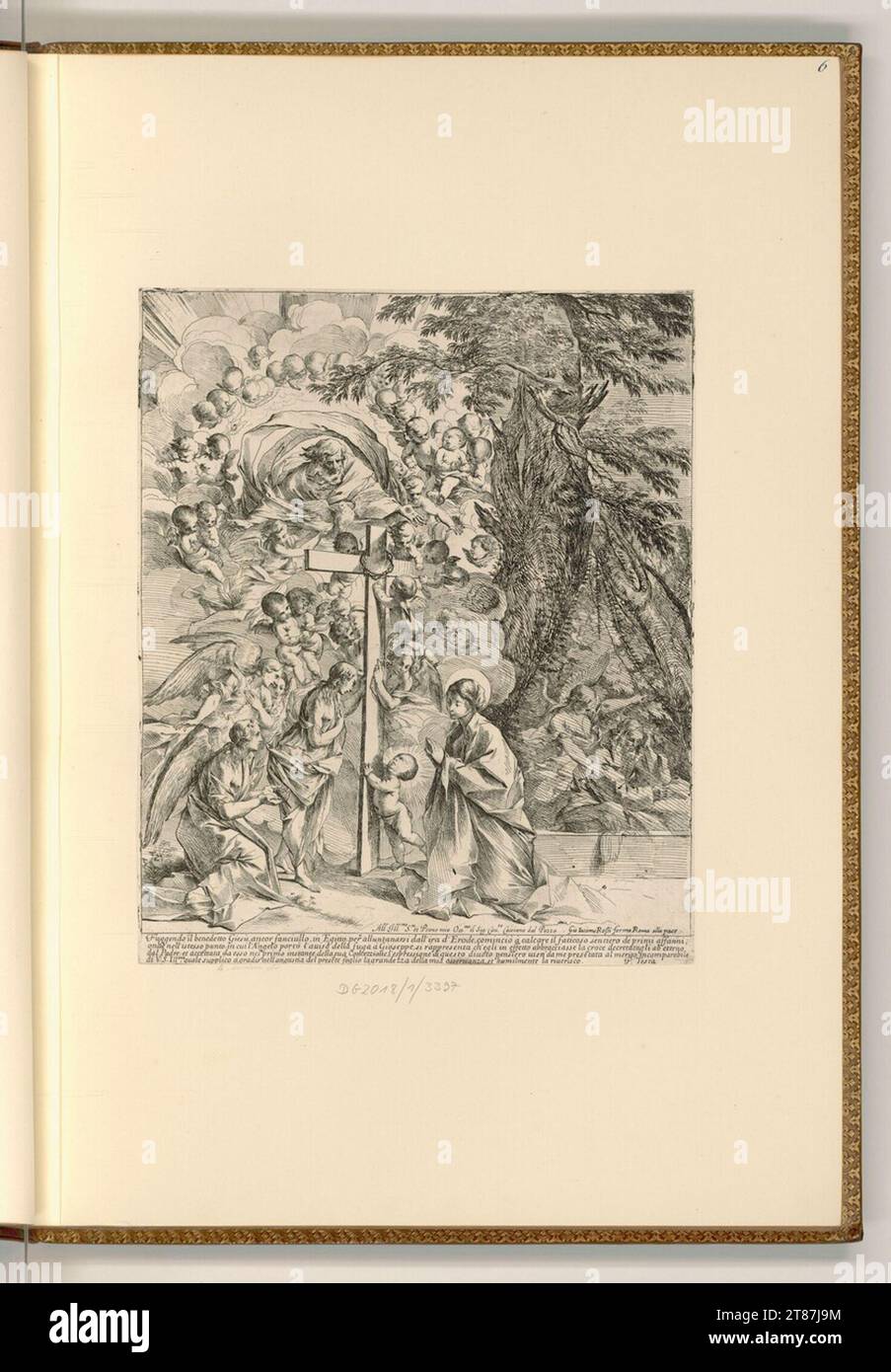 Pietro Testa (Engraver) The child of Jesus hugs the cross. etching 1628 ...