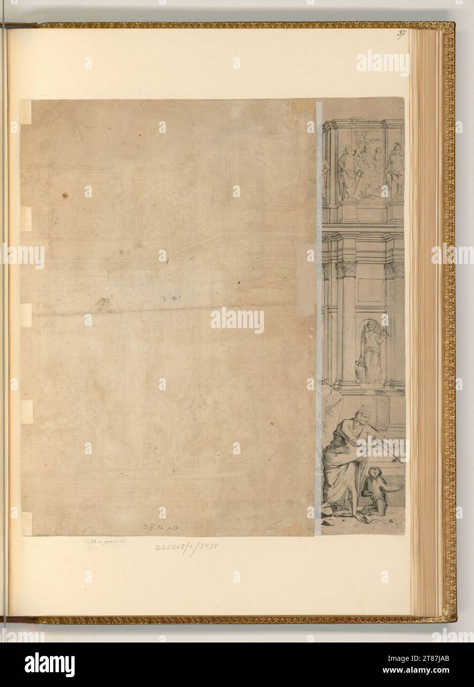 Pietro Testa (Engraver) Allegorical representation, the academy of ...