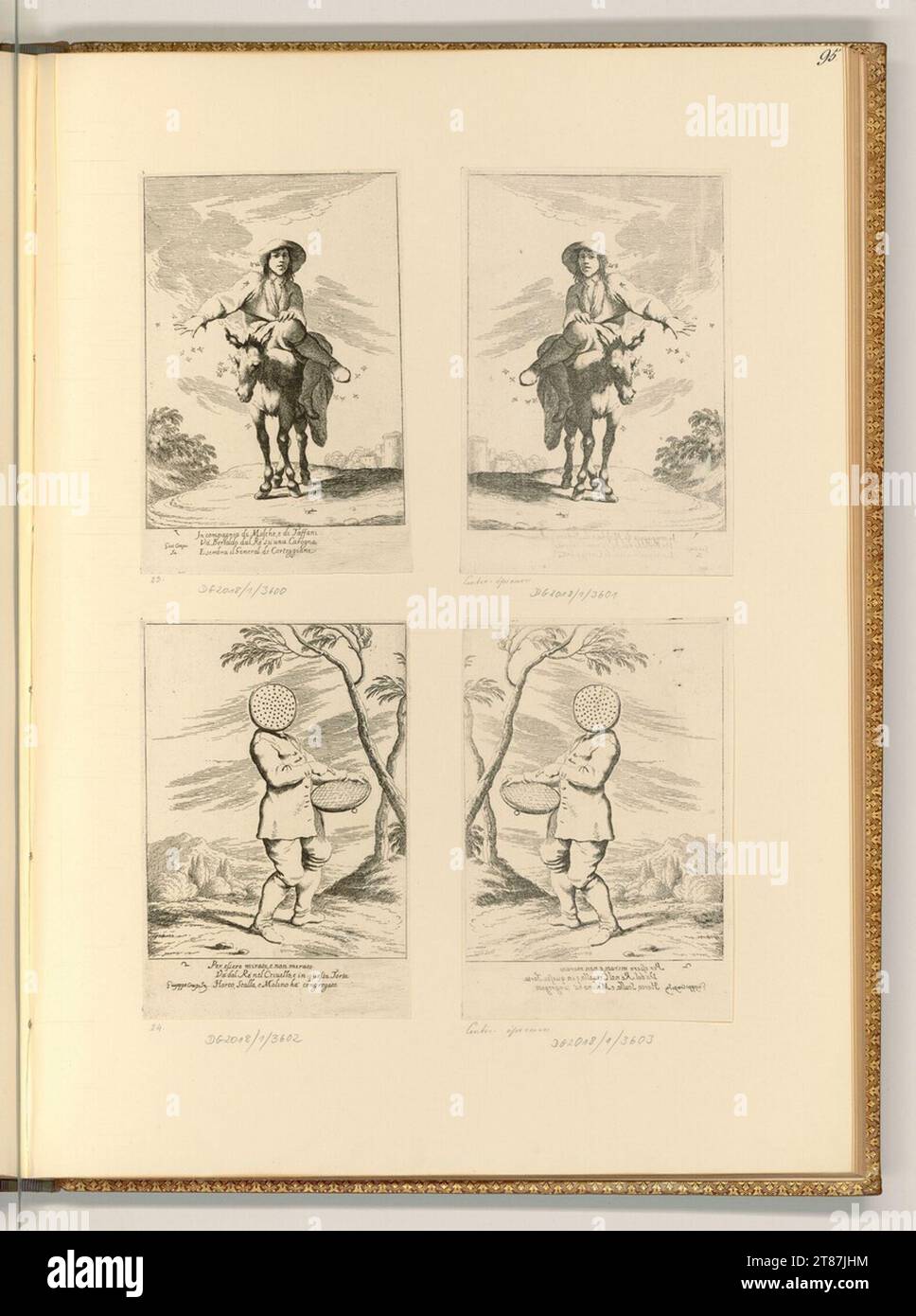 Giuseppe Maria Crespi (Ausführende r Künstler in) Bertoldo on a donkey ...