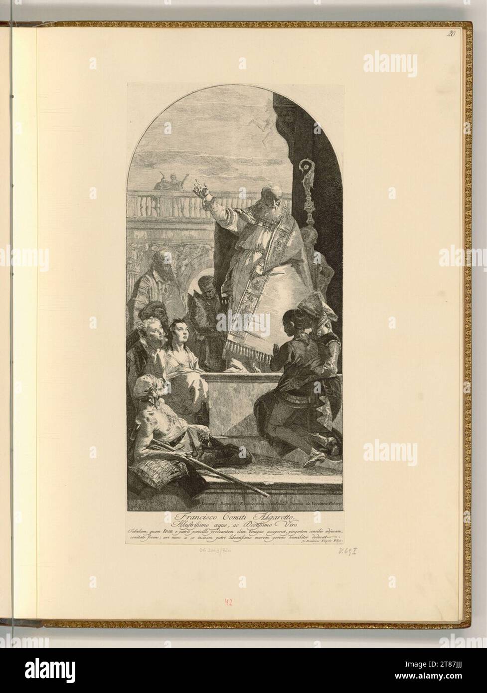 Giovanni Domenico Tiepolo (Engraver) Saint Patrick heals a cripple ...