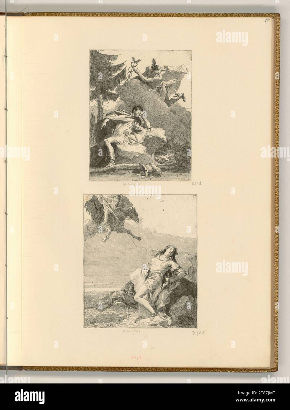 Giovanni Domenico Tiepolo (Engraver) Mercury appears in a dream; The ...