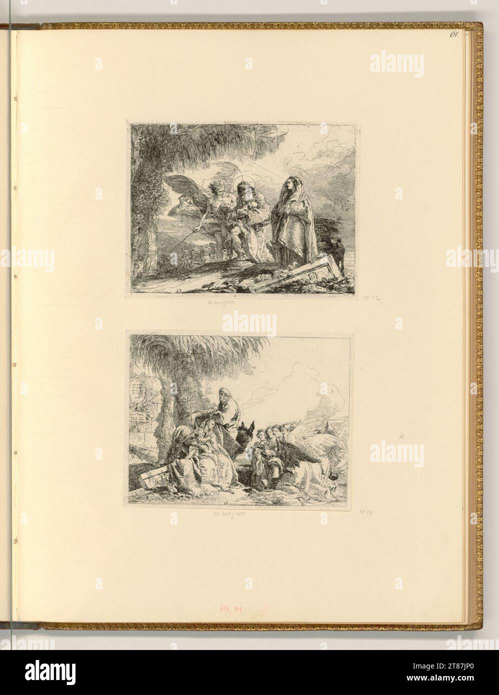 Giovanni Domenico Tiepolo Joseph wears the child of Jesus, accompanied ...