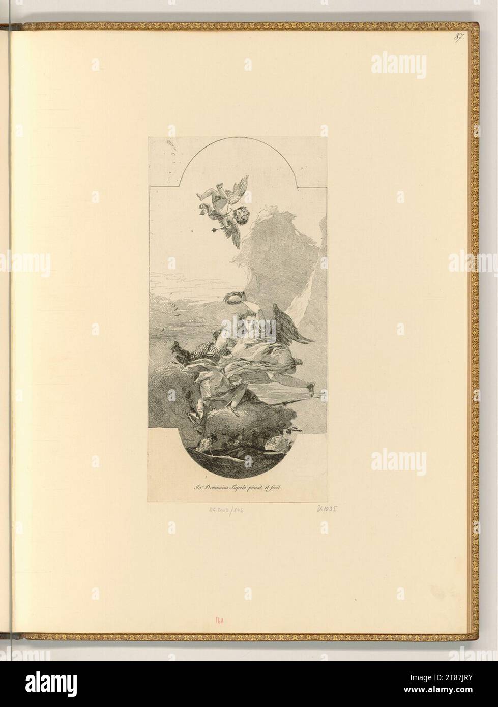 Giovanni Domenico Tiepolo Young man and the personification of victory ...