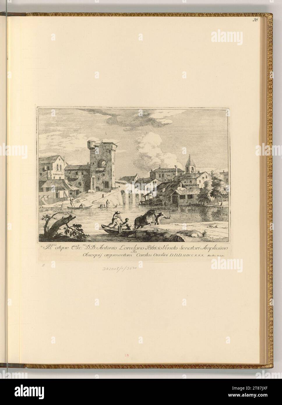 Marco Ricci (Ausführende r Künstler in) Fastened village on a river ...