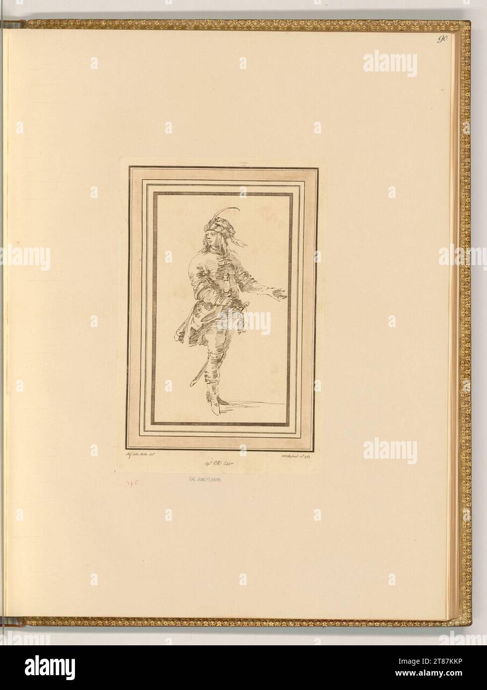 William Wynne Ryland (Engraver) Young man with sword and hat. etching ...