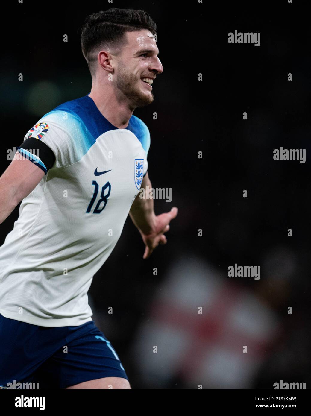 LONDON, ENGLAND - November 17: Declan Rice of England of England during ...