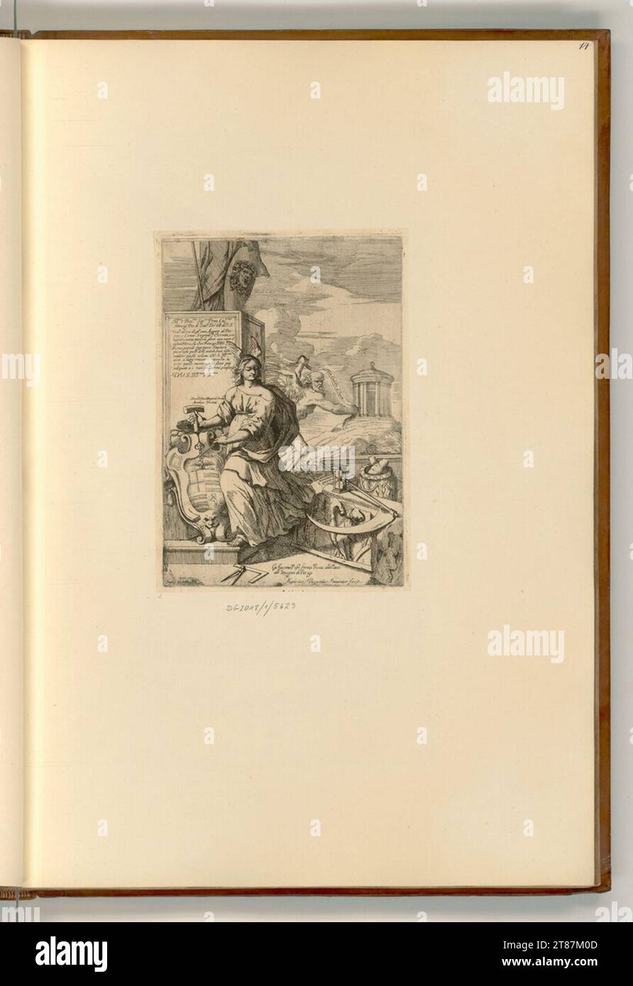 Matteo Piccioni (Engraver) Frontispiece with a dedication to Carlo Pio ...