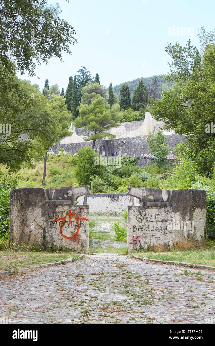 The Partisan Memorial Cemetery in Mostar, Bosnia and Herzegovina Stock ...