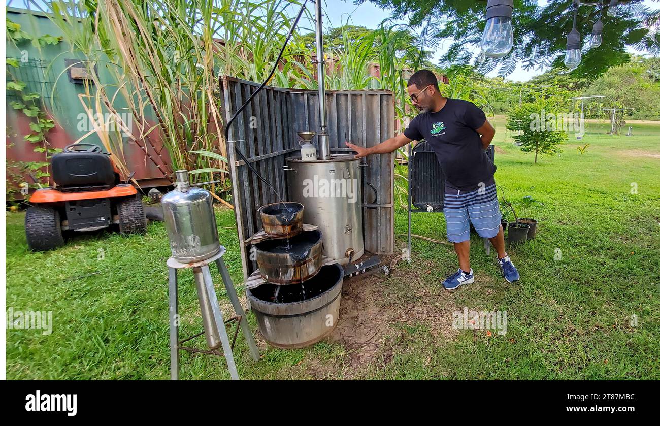 Crab Island rum distillery tour on Vieques, an island offshore from ...