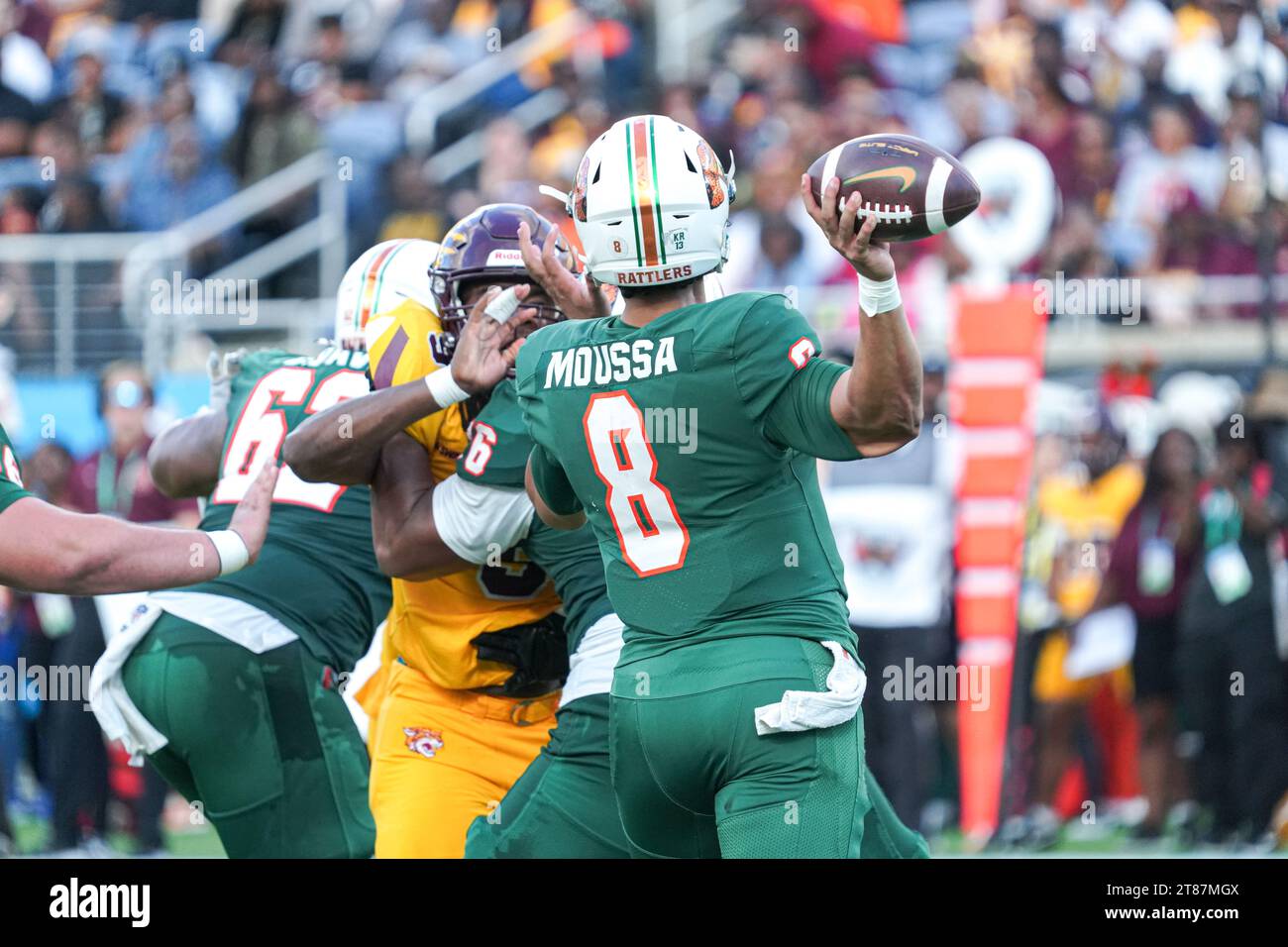 Orlando, Florida, USA, November 18, 2023, Florida A&M quarterback ...