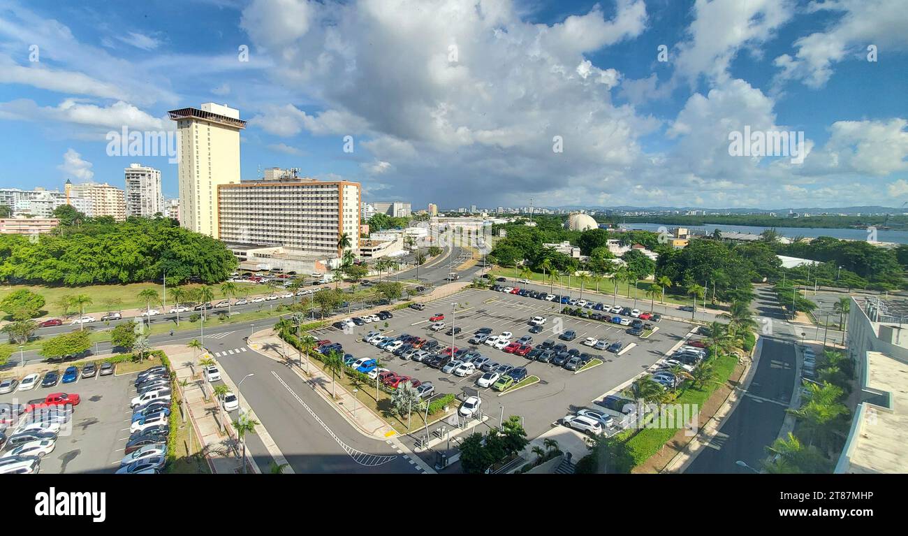 View of San Juan, Puerto Rico as seen from hotel window Stock Photo - Alamy