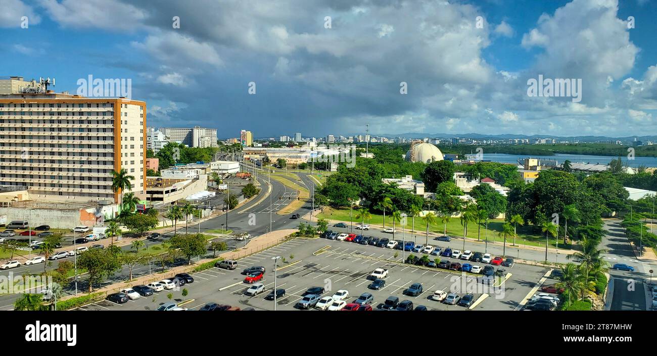 View of San Juan, Puerto Rico as seen from hotel window Stock Photo - Alamy
