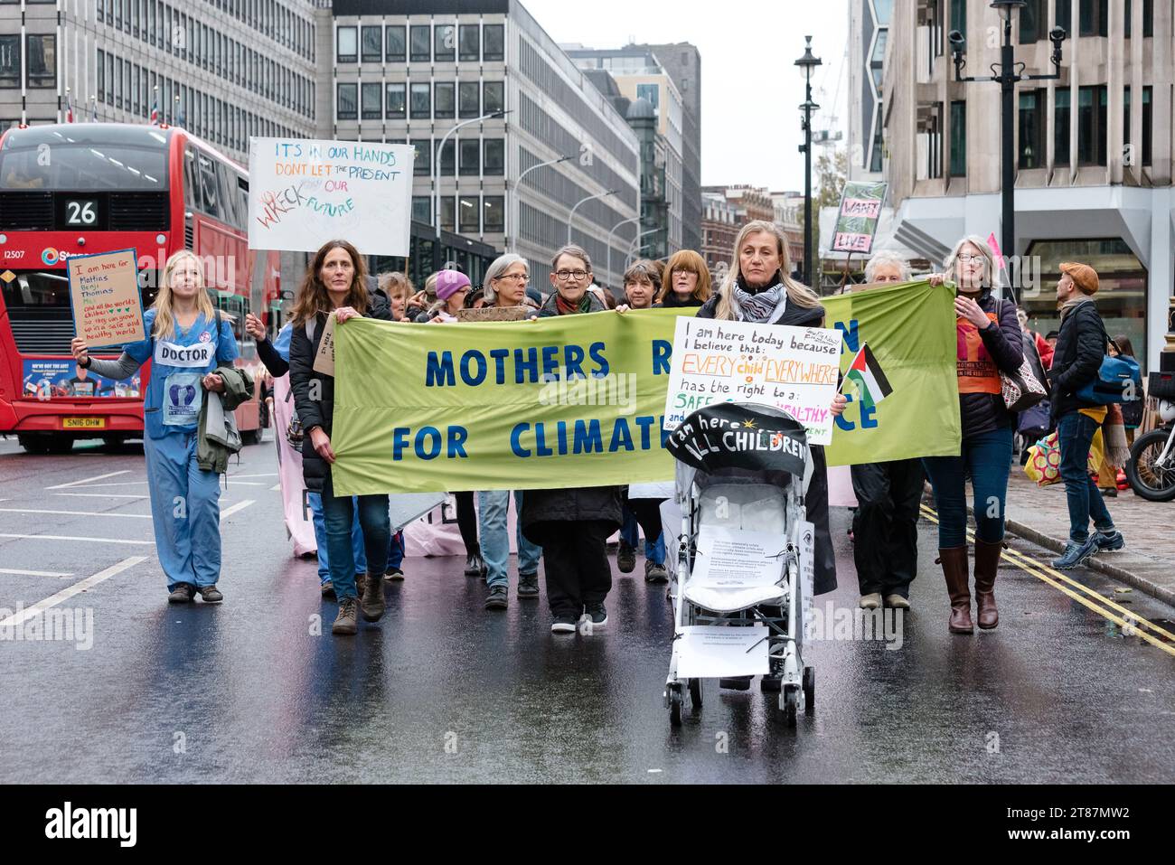 London, UK. 18 November 2023. Extinction Rebellion Families march to ...