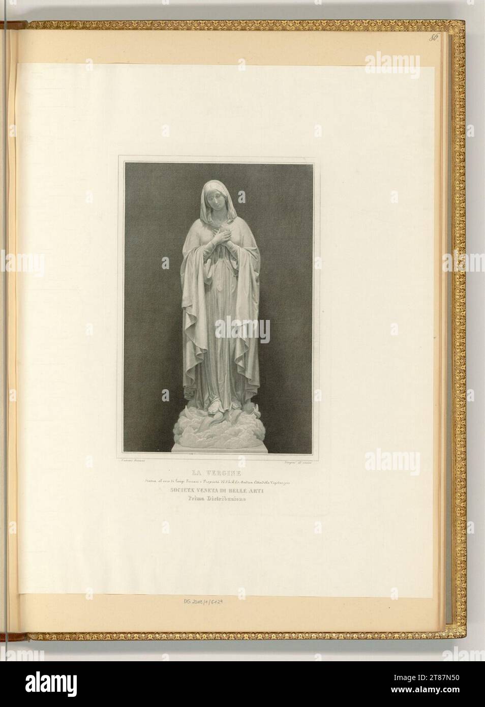 Antonio Viviani (Engraver) The Holy Virgin. Copper engraving print 1830 ...