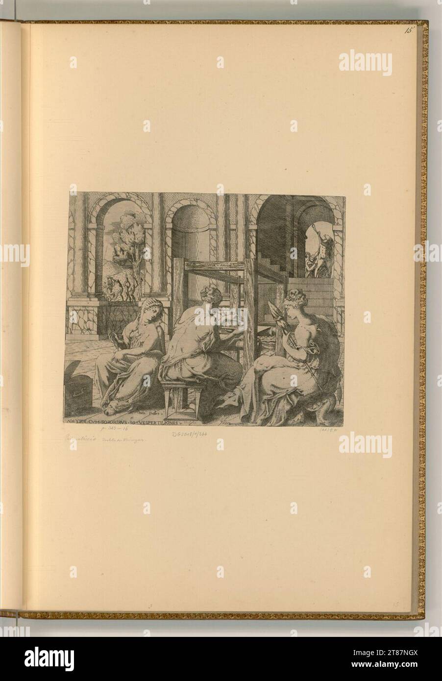 Antonio Fantuzzi (Engraver) The three daughters of the Minyas. etching ...