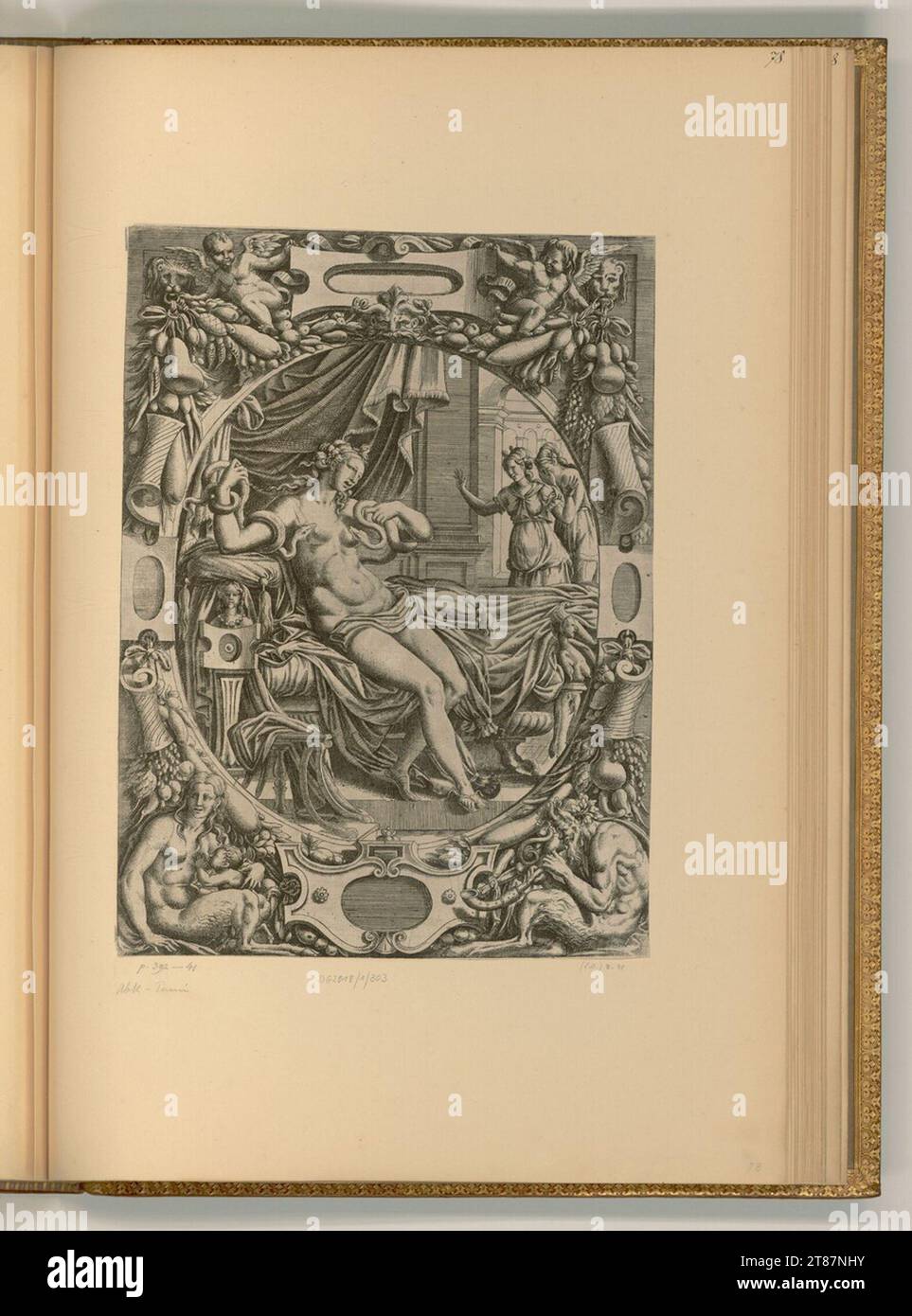 Jean Mignon (Engraver) Death of the Cleopatra. etching 1543-1545 , 1543 ...