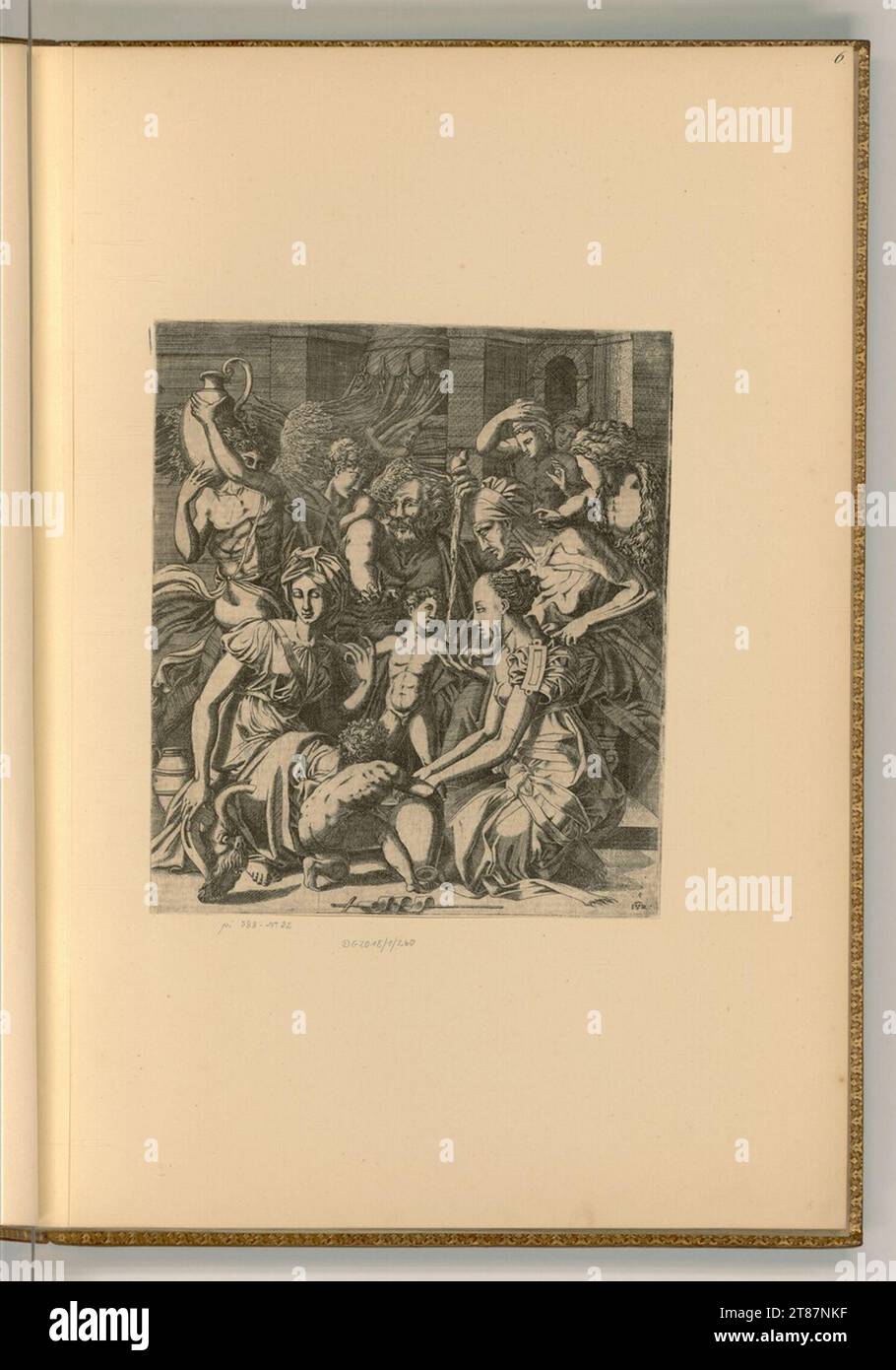 Monogrammist IVR (Engraver) Holy family with St. Elisabeth. etching ...