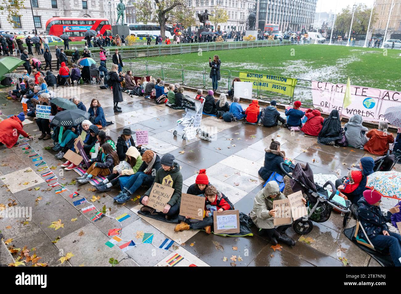 London, UK. 18 November 2023. Extinction Rebellion Families march to ...
