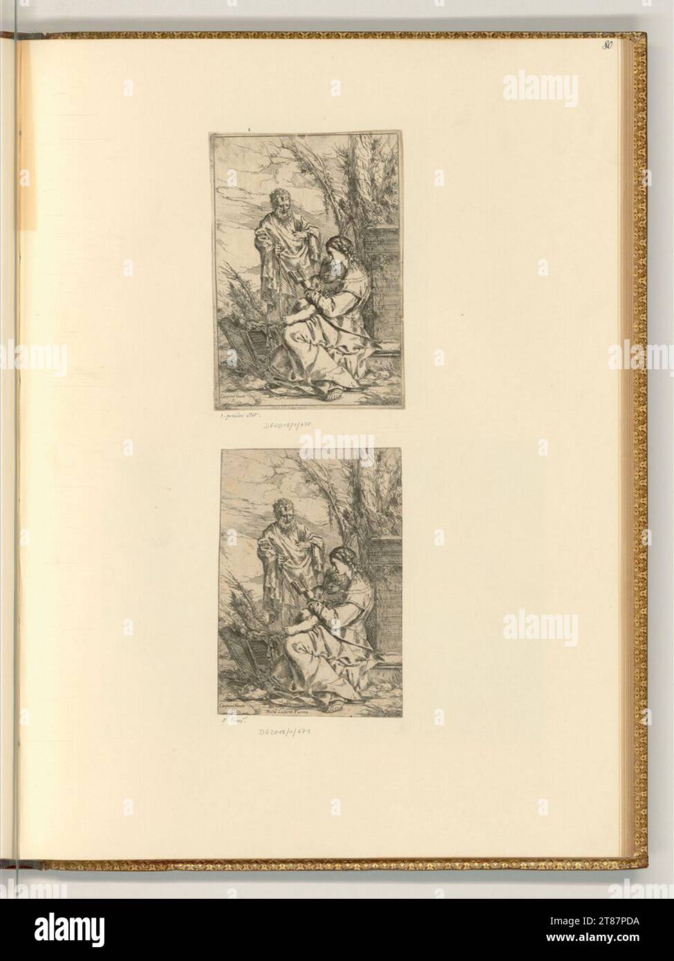 Giulio Carpioni (Engraver) Holy family. etching 1640-1678 , 1640/1678 ...