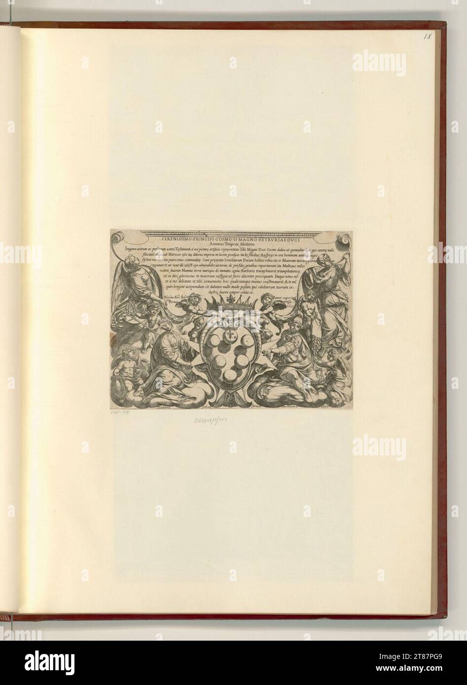 Antonio Tempesta (Engraver) Frontispiece with the coat of arms of the ...