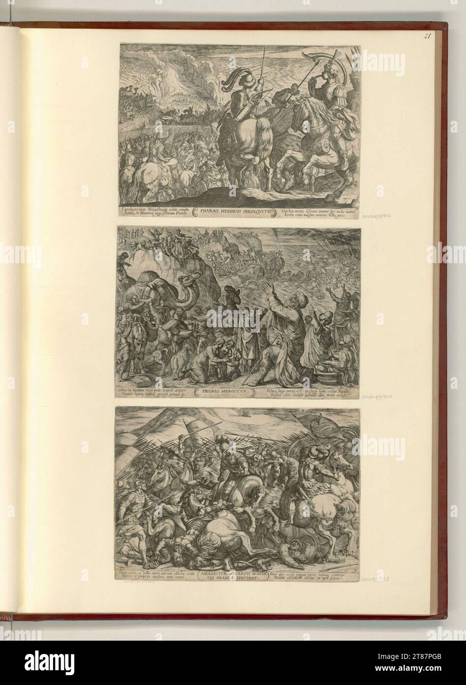 Antonio Tempesta (Engraver) Battles of the Old Testament. etching 1613 ...