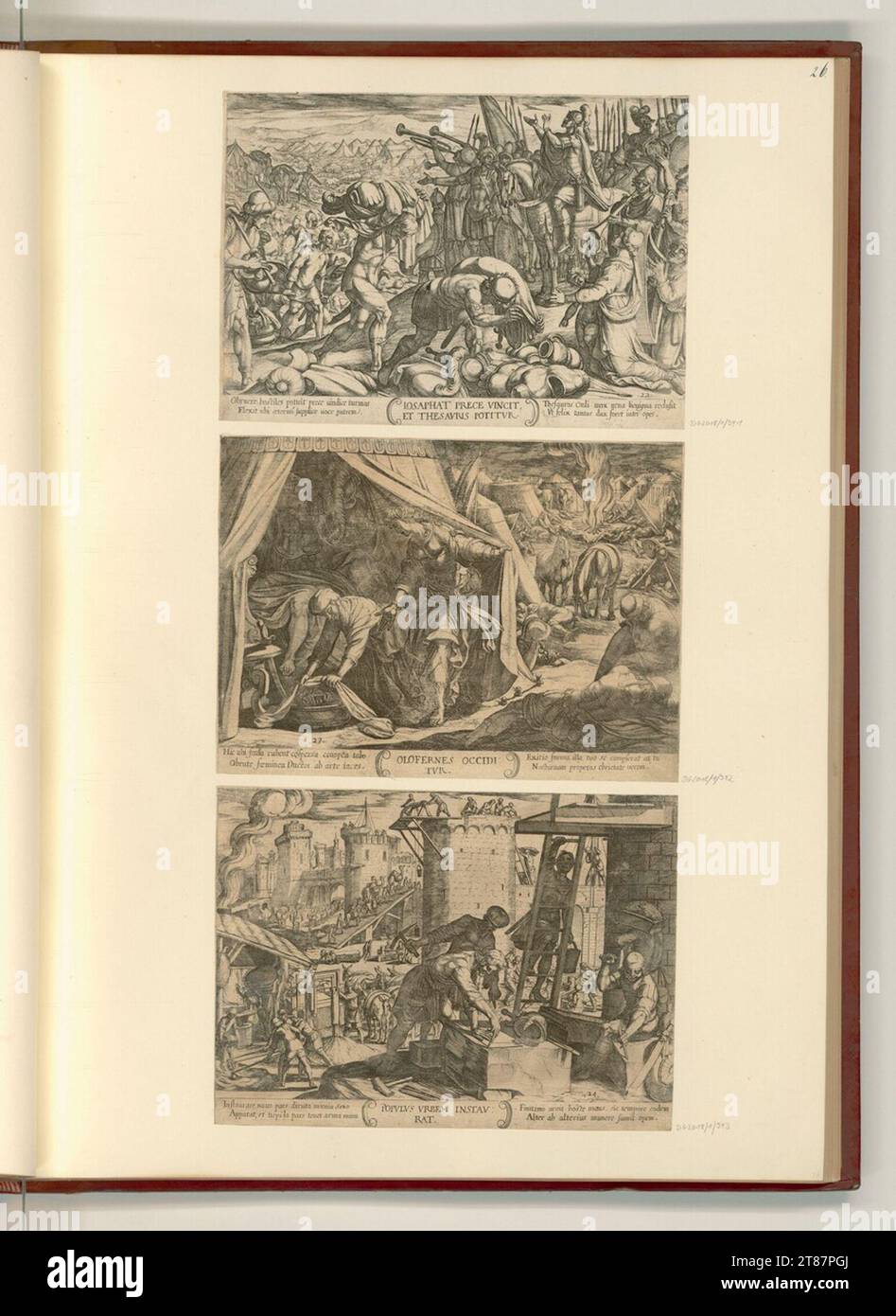 Antonio Tempesta (Engraver) Battles of the Old Testament. etching 1613 ...