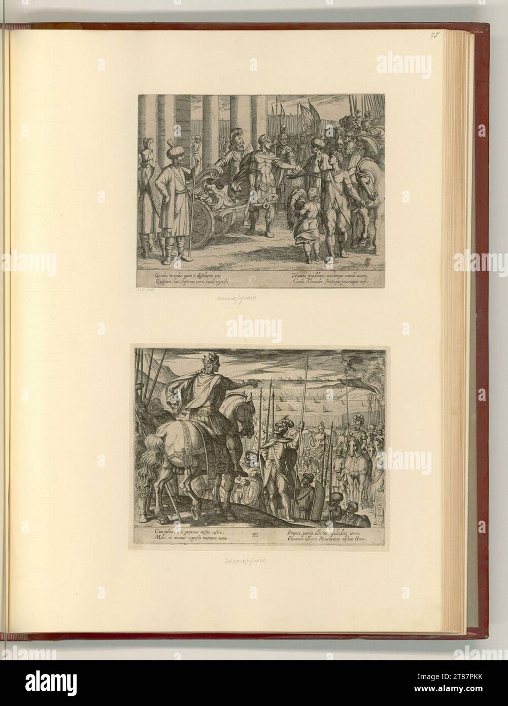 Antonio Tempesta (Engraver) Alexander hits the Gordian knot; Alexander ...