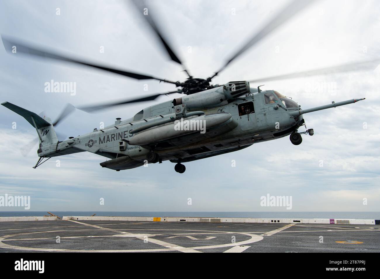A CH-53E Super Stallion assigned to the “White Knights” of Marine ...