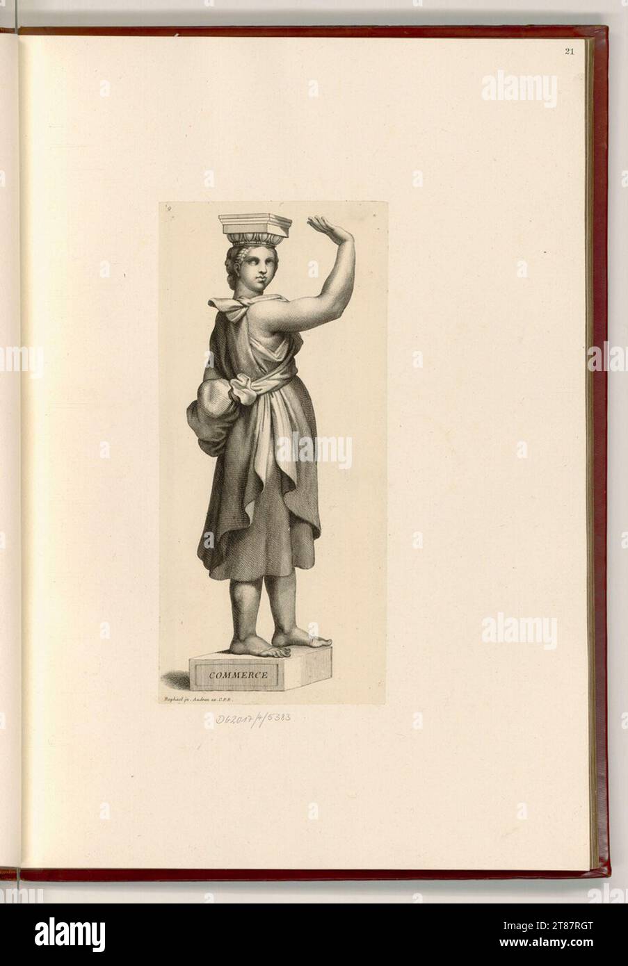 Raffaello Santi Karyatide, Commerce. Copper engraving, etching 1655 ...