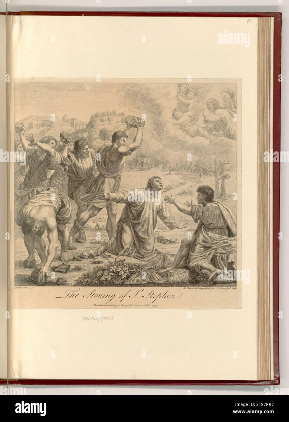 Richard Dalton (Engraver) Stoning of St. Stephanus. Copper engraving ...