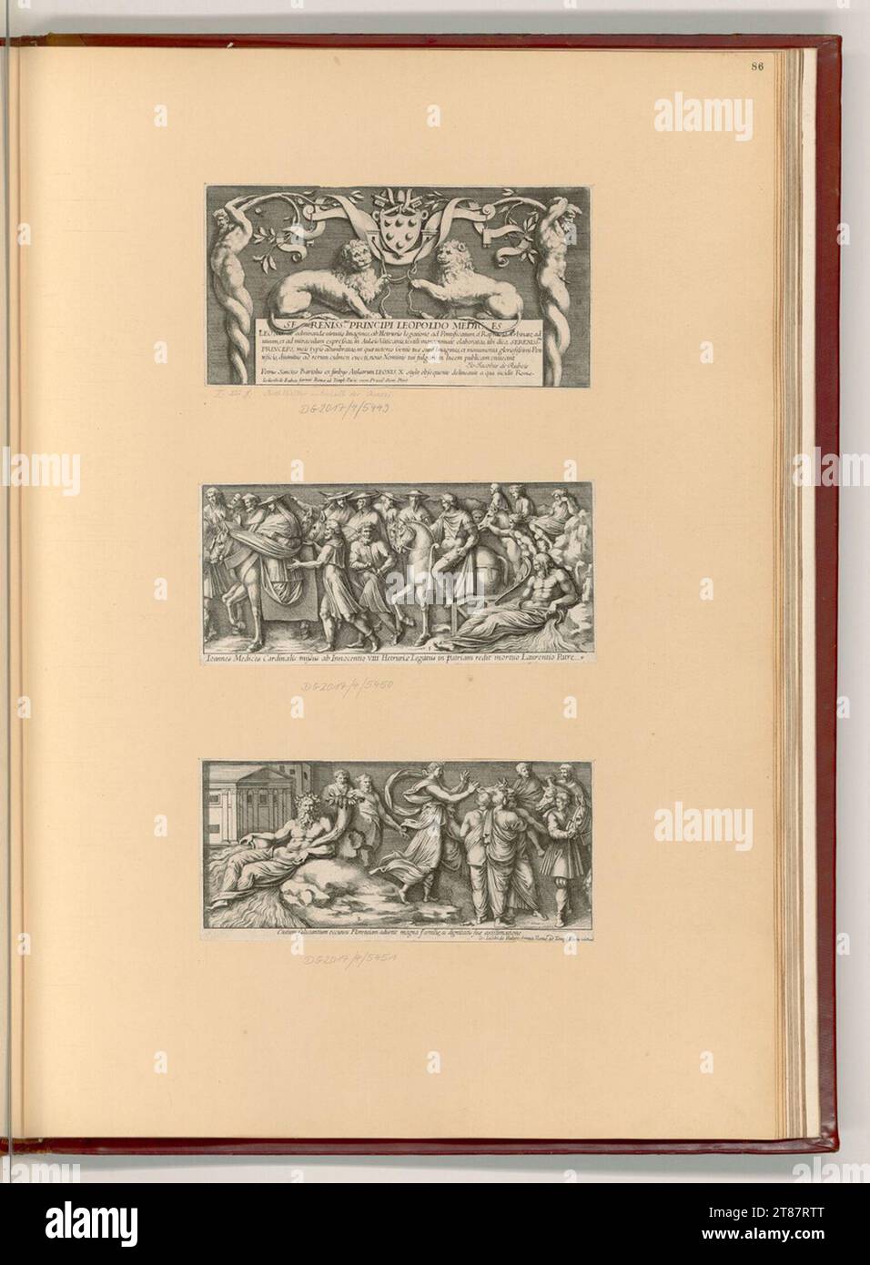 Pietro Santo Bartoli (Engraver) Titleblatt and dedication, scenes from ...