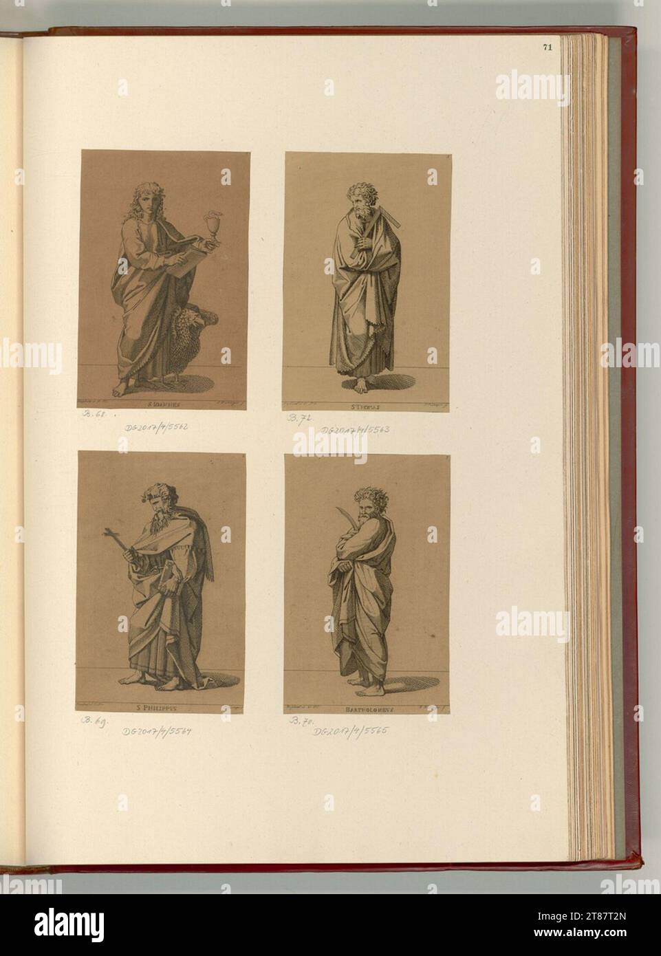 Johann Peter Langer (Engraver) The apostle. Copper engraving print 1780 ...