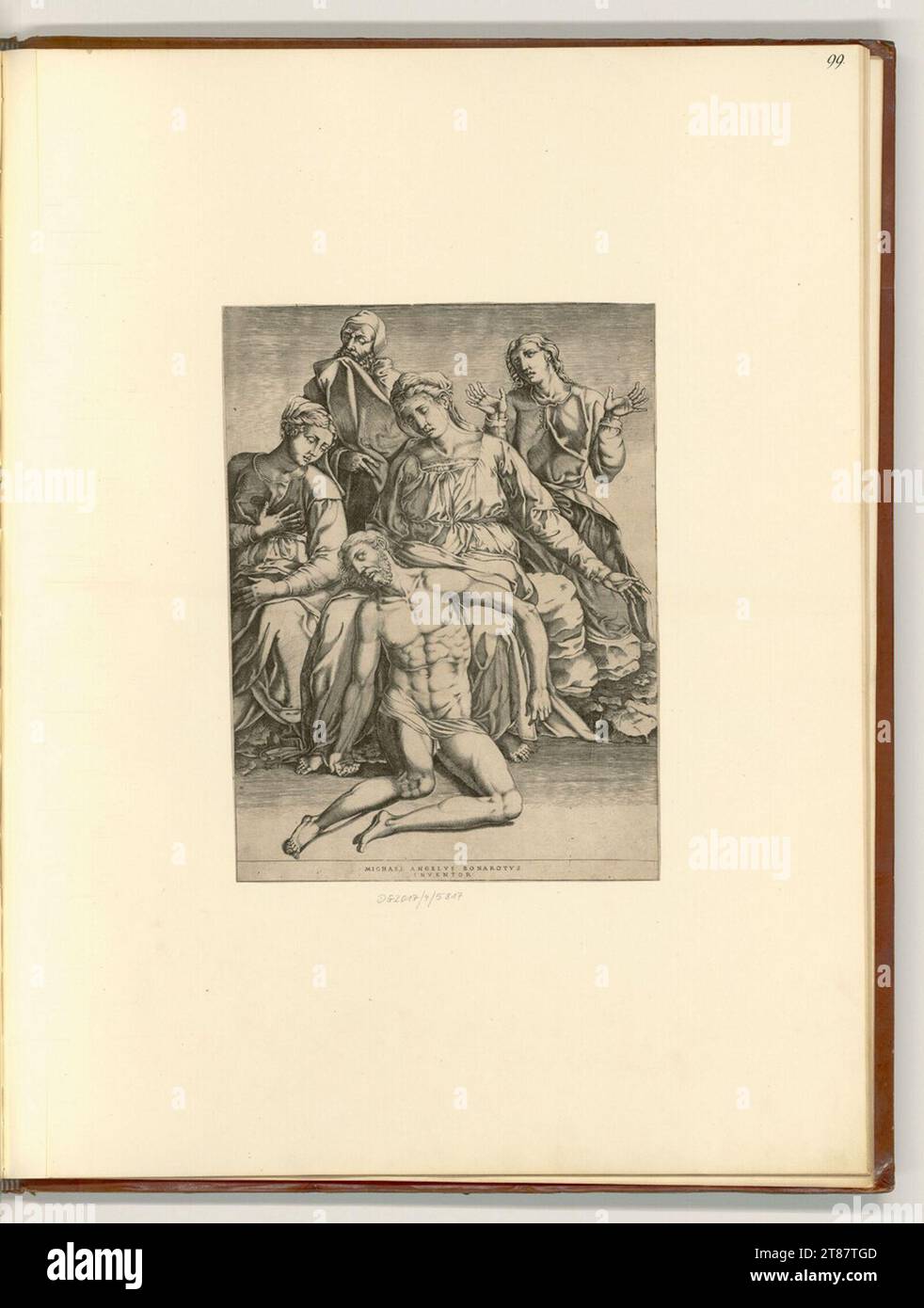 unbestimmt (Engraver) Pieta with three supporting characters. Copper ...