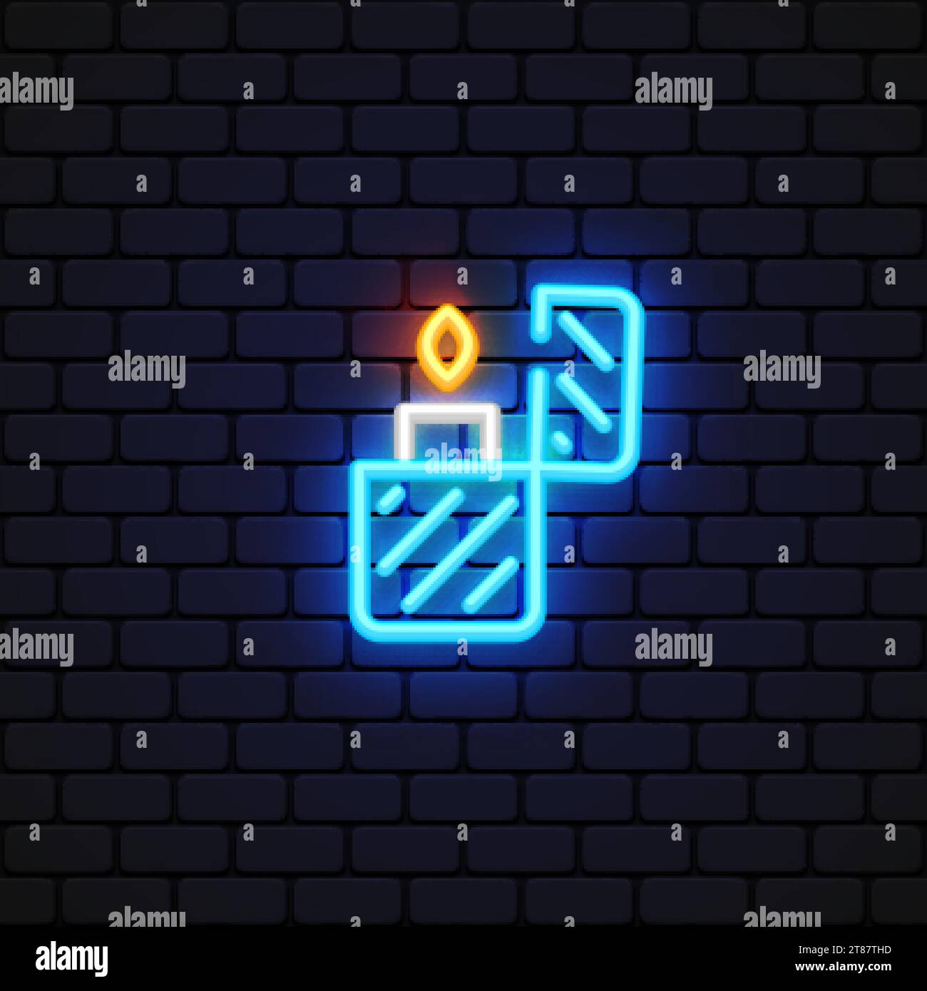 Retro lighter neon, great design for any purposes. Vector illustration ...