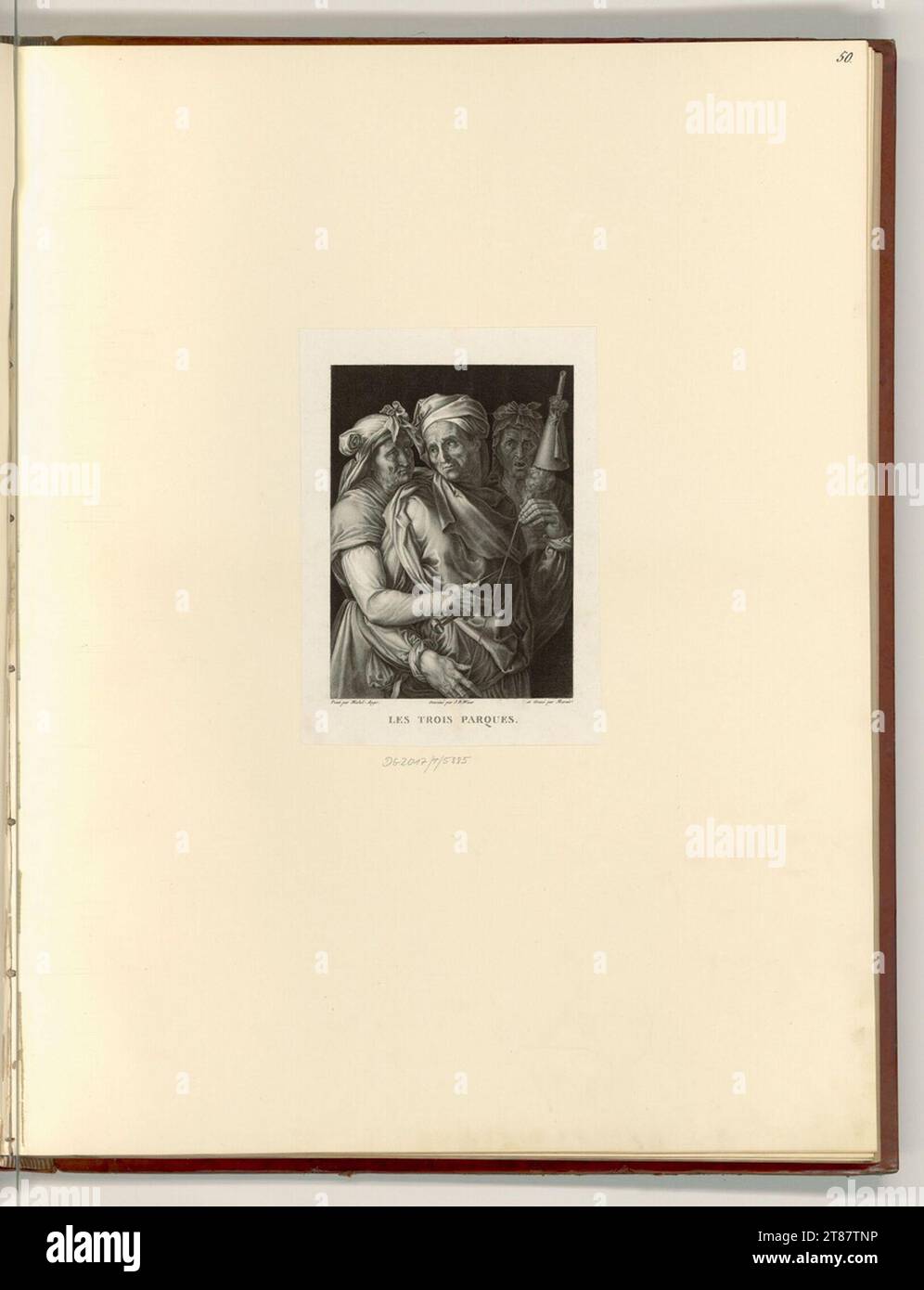 unbestimmt (Engraver) The three parzen. Copper engraving print Mitte 18 ...