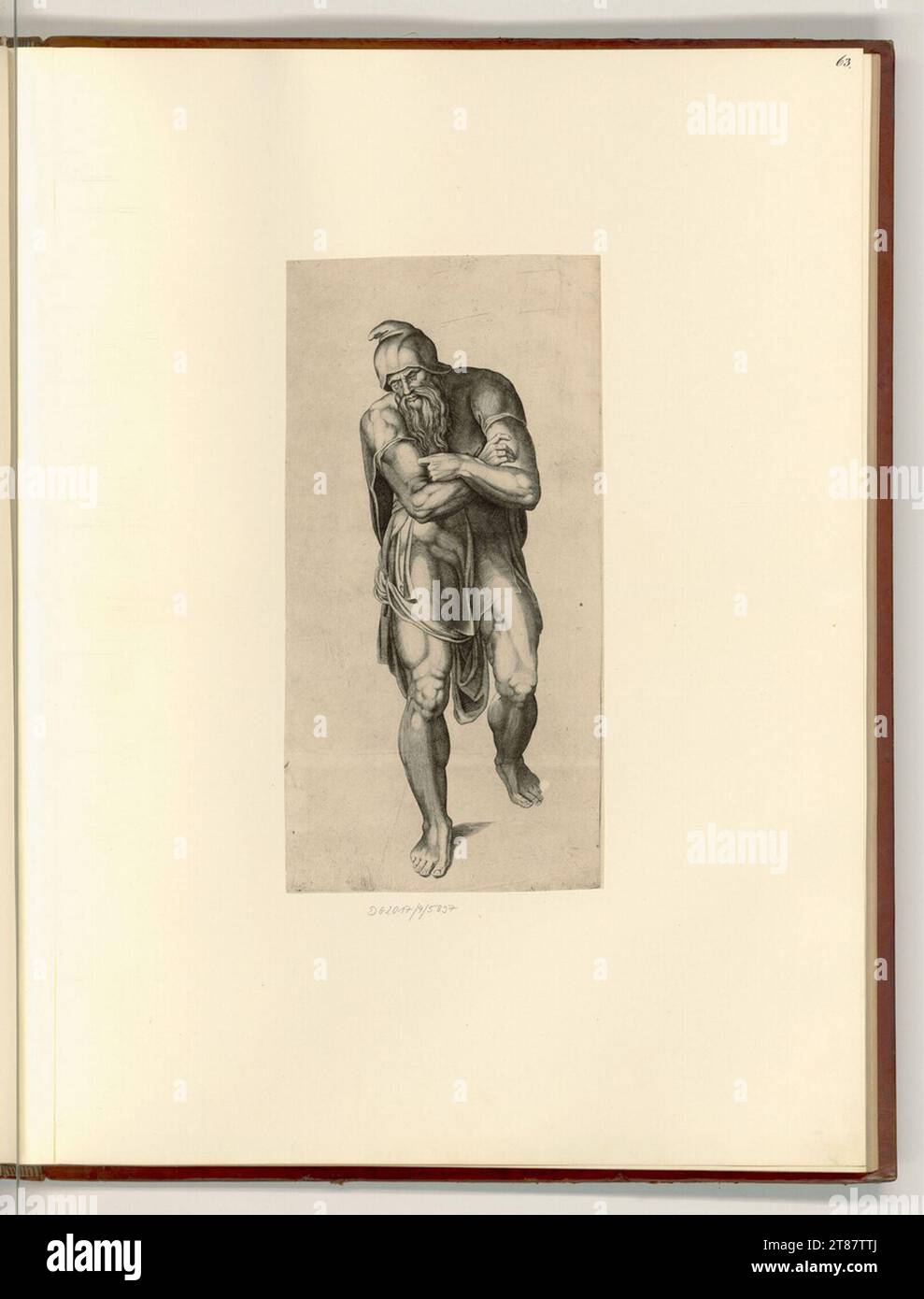 unbestimmt (Engraver) Man with crossed arms. Copper engraving print 16 ...