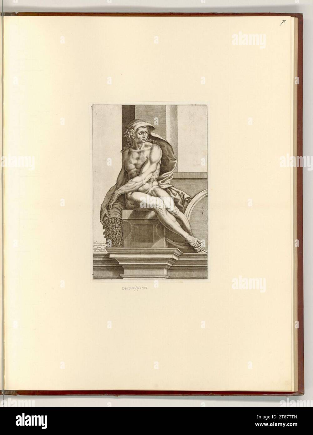 Philippe Thomassin (Engraver) Slave (Sistine chapel). Copper engraving ...