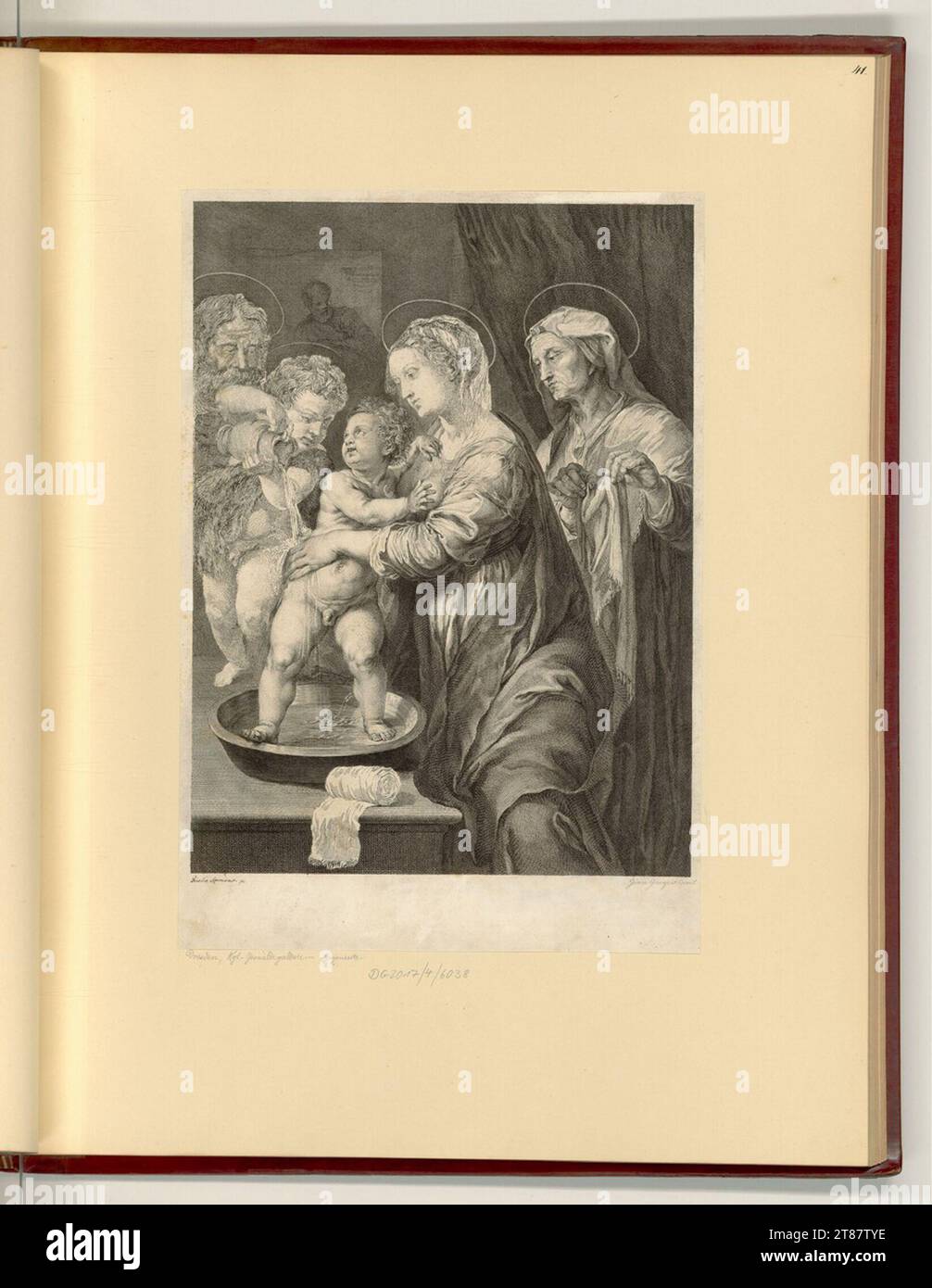 Jean-Jacques Flipart (Engraver) Holy family, the child of Jesus is ...