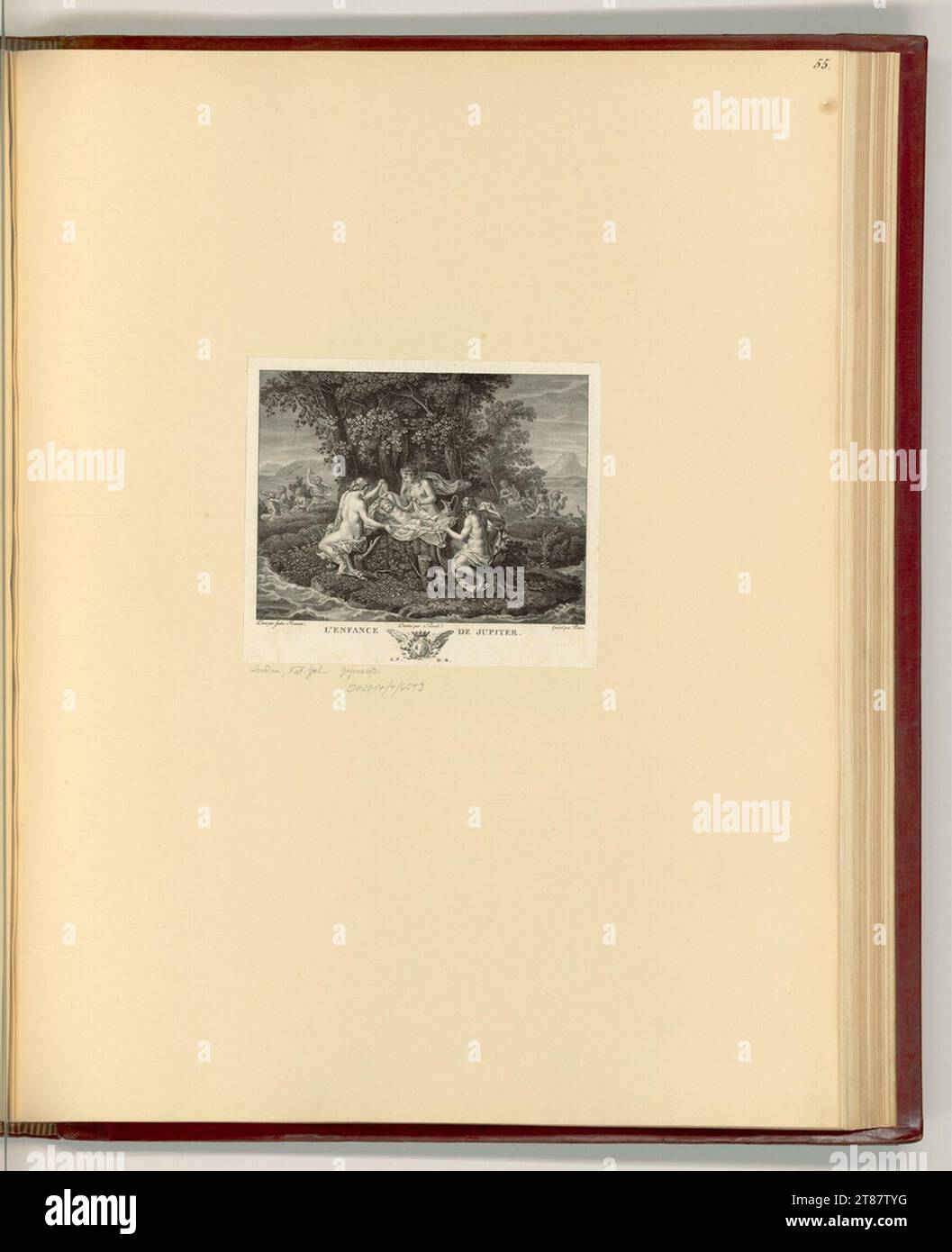 Jean Baptiste Patas (Engraver) Jupiter's childhood. Copper engraving ...