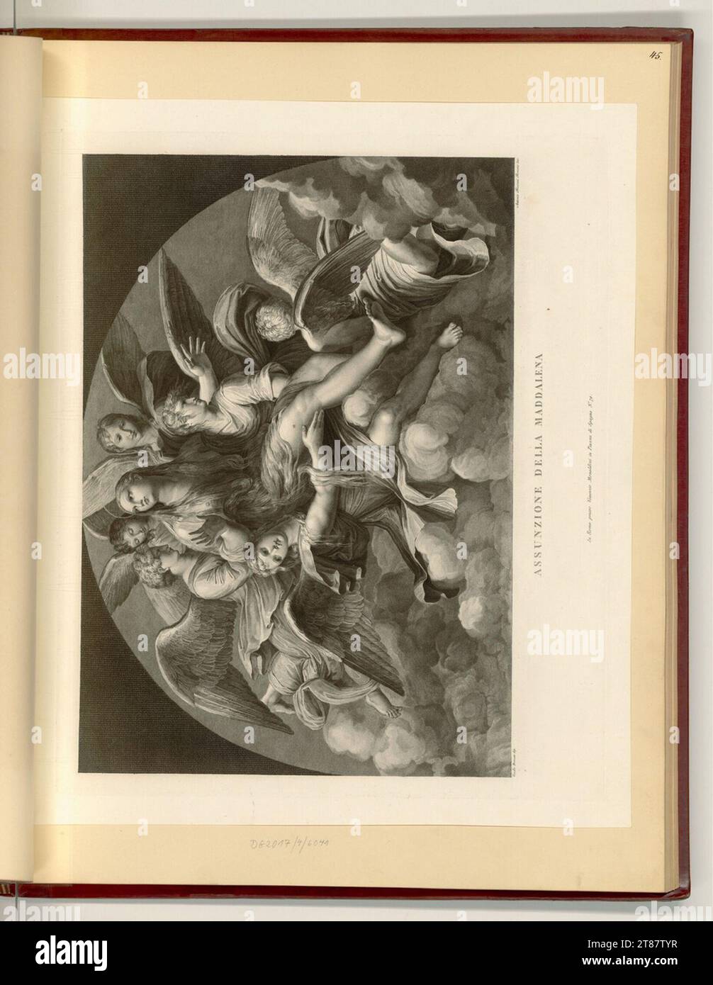 Antonio Ricciani (Engraver) Assumption of the Maddalena. Copper ...