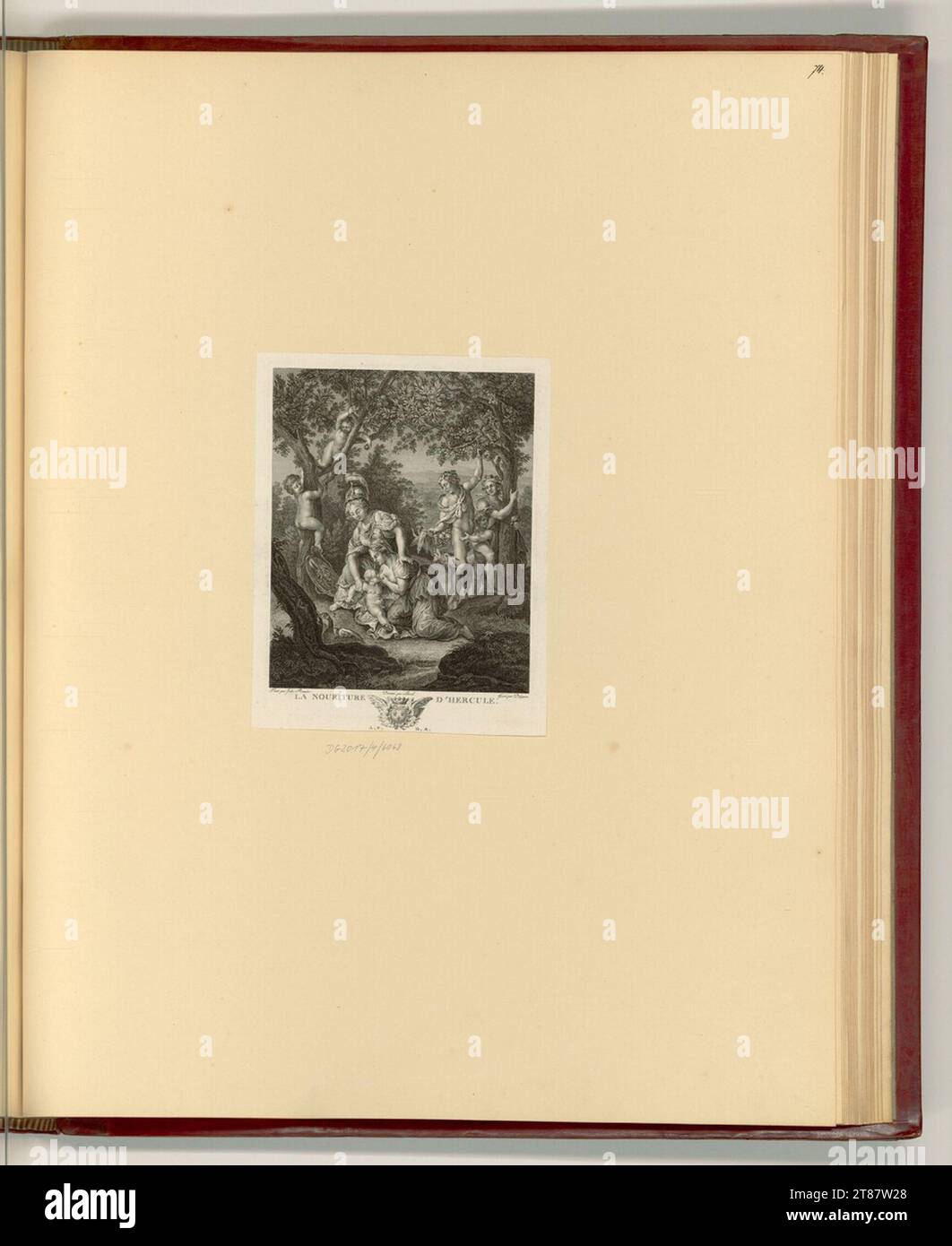 Jean-Louis Delignon (Engraver) Hercules' food. Copper engraving ...