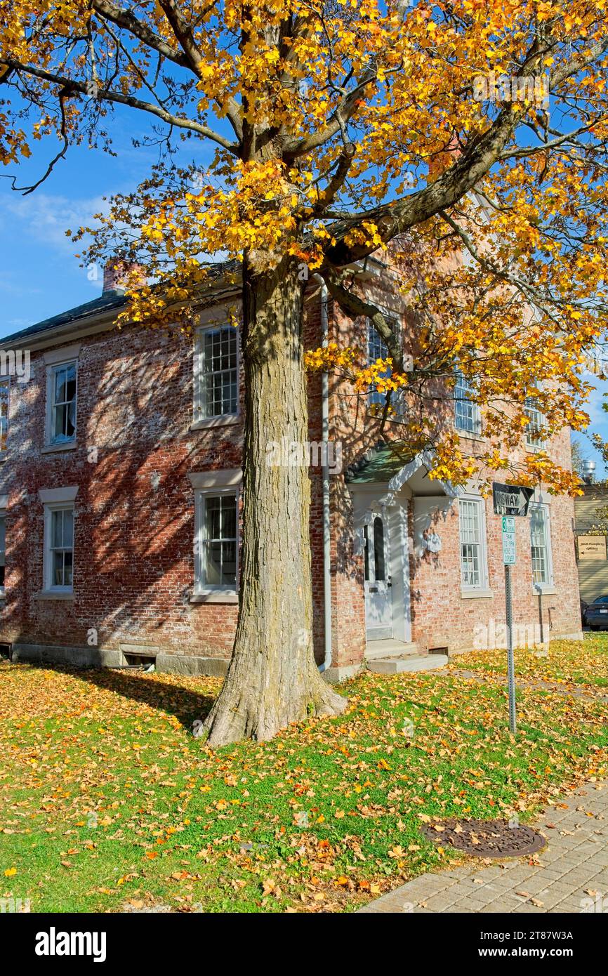 Federal style brick 1825 Jacob Washburn house in Lenox Massachusetts ...